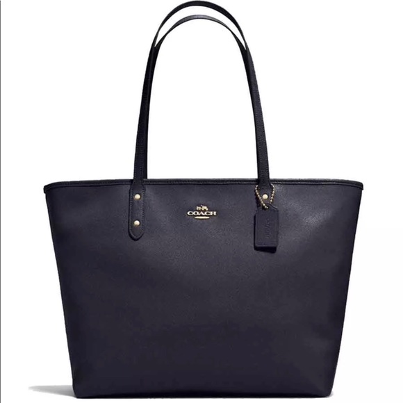 Coach | Bags | Coach Large City Zip Tote Midnight Navy Leather | Poshmark